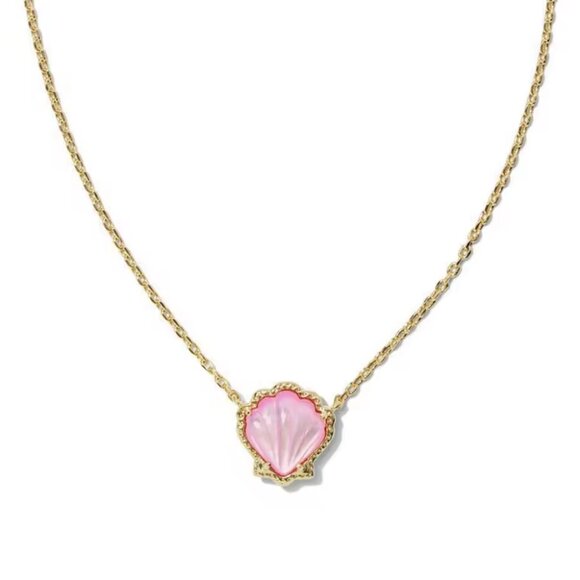 Kendra Scott | Jewelry | Brynne Gold Shell Short Pendant Necklace In ...